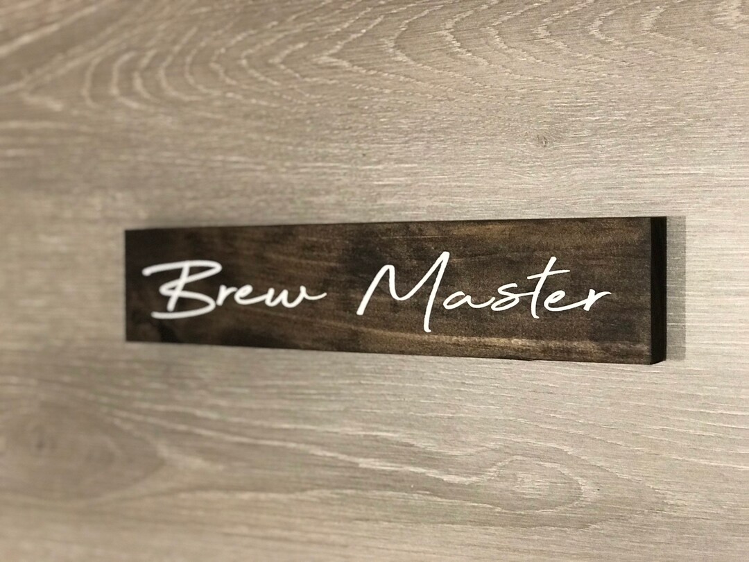 Brew Master Sign| Coffee Sign| Bar Sign| Bar Decor| Kitchen Sign ...