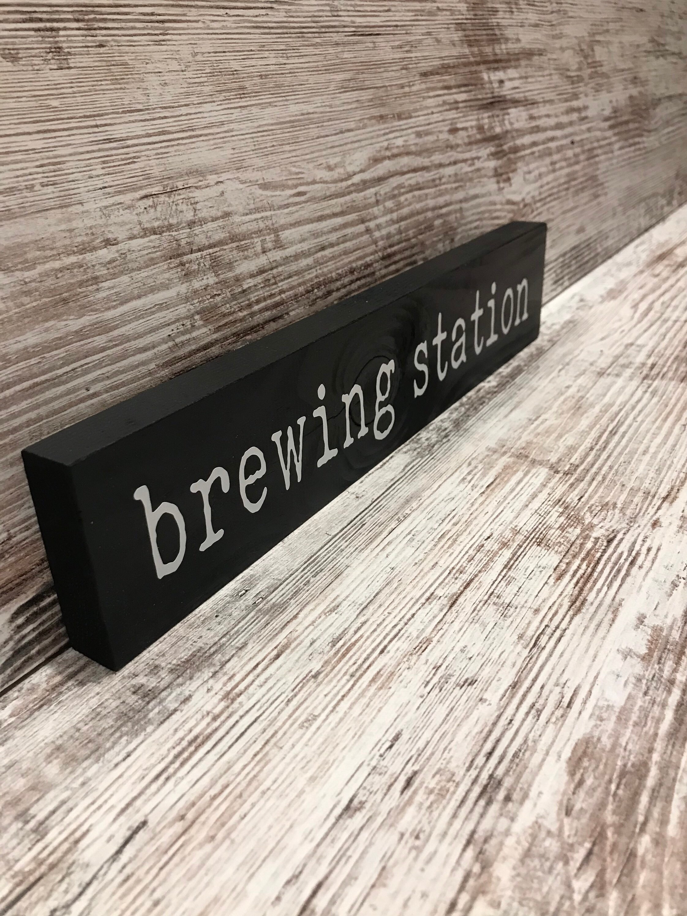 Brewing Station Sign coffee Bar Sign Kitchen Decor Coffee | Etsy