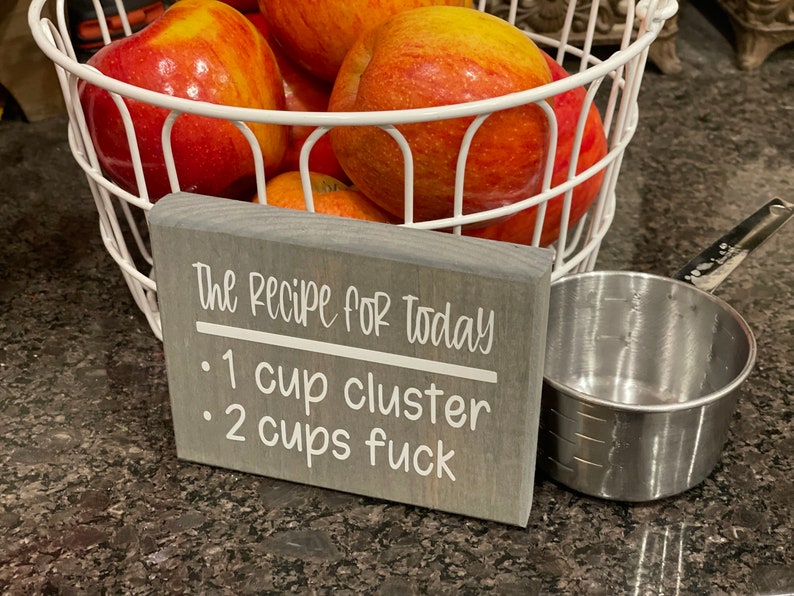 Cluster Fuck Recipe Sign Cluster Fuck Sign Cluster Fuck Etsy