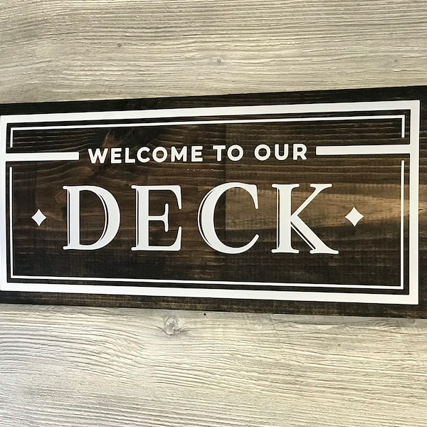 Welcome to the Deck Sign - Etsy