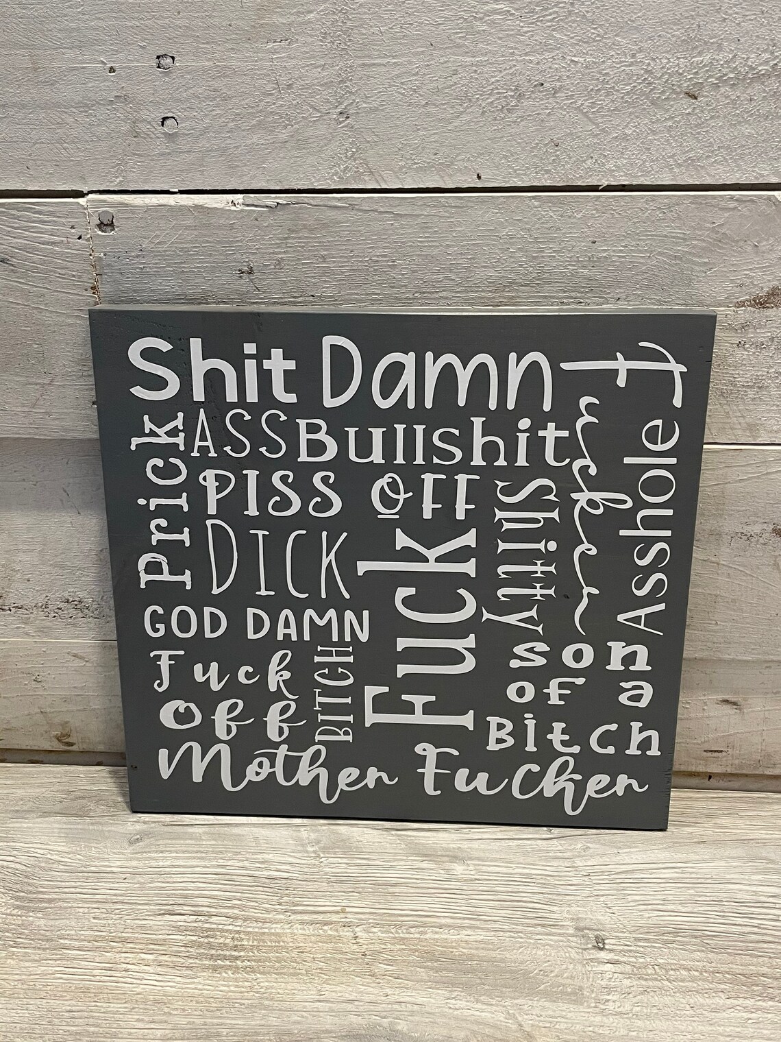 Explicit Sign Swear Word Sign Cuss Word Sign Gag Gift - Etsy