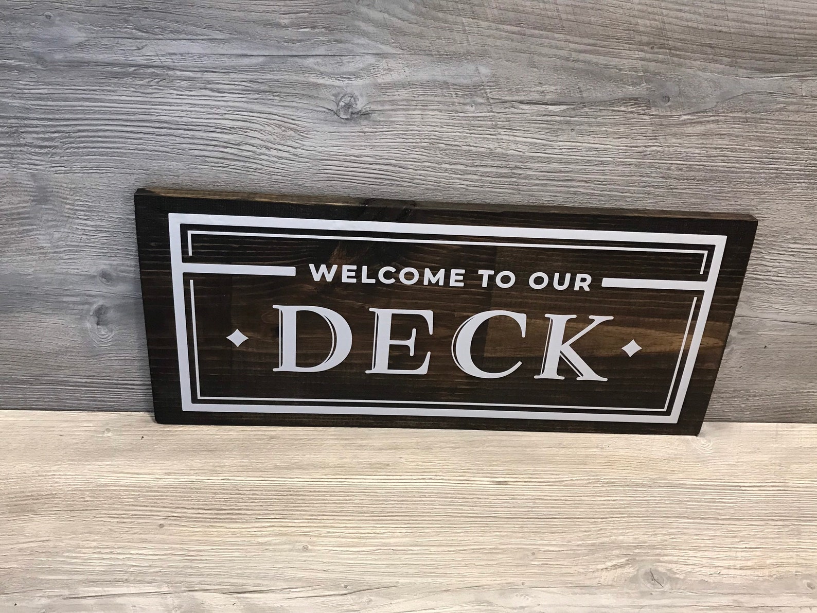 Welcome to Our Deck Sign Deck Sign Welcome Sign Outdoor | Etsy