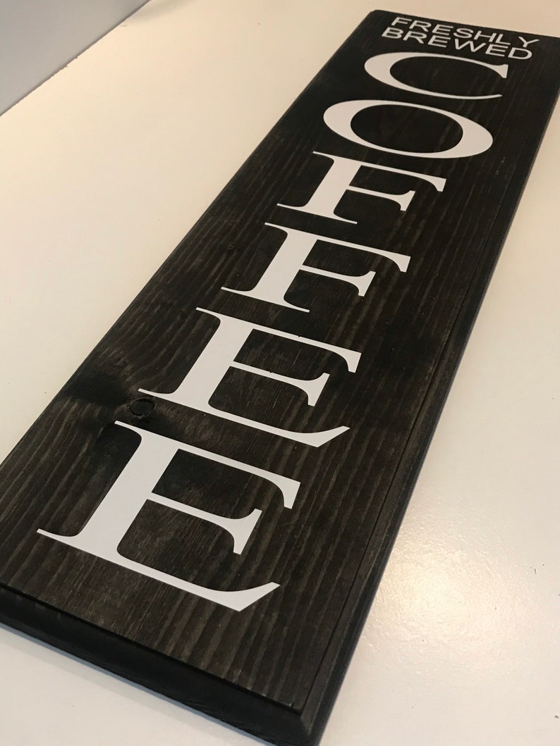 Freshly Brewed Coffee Sign, Coffee Sign, Wood Coffee Sign, Coffee Decor ...