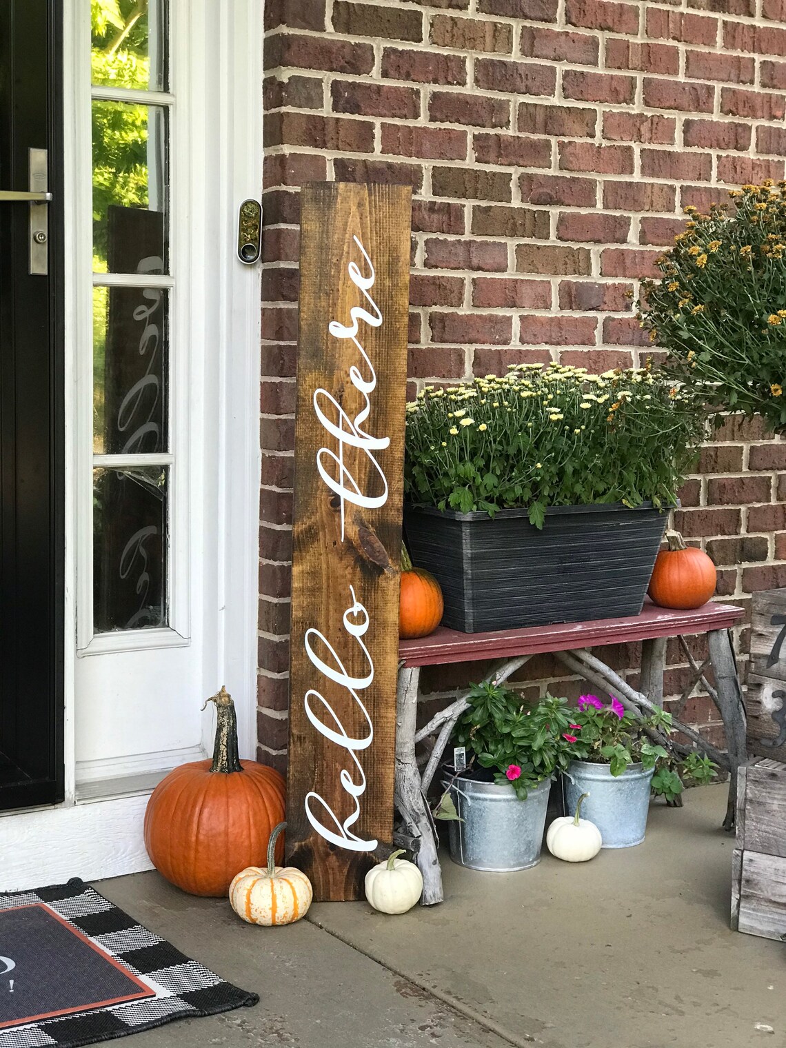 Hello There,welcome Sign, Front Door Welcome Sign, Wood Welcome Sign ...