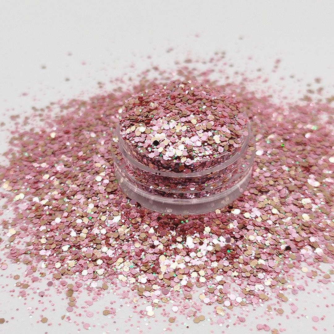 Heart of Rose Gold Chunky Glitter Mix, Premium Solvent Resistant PET ...