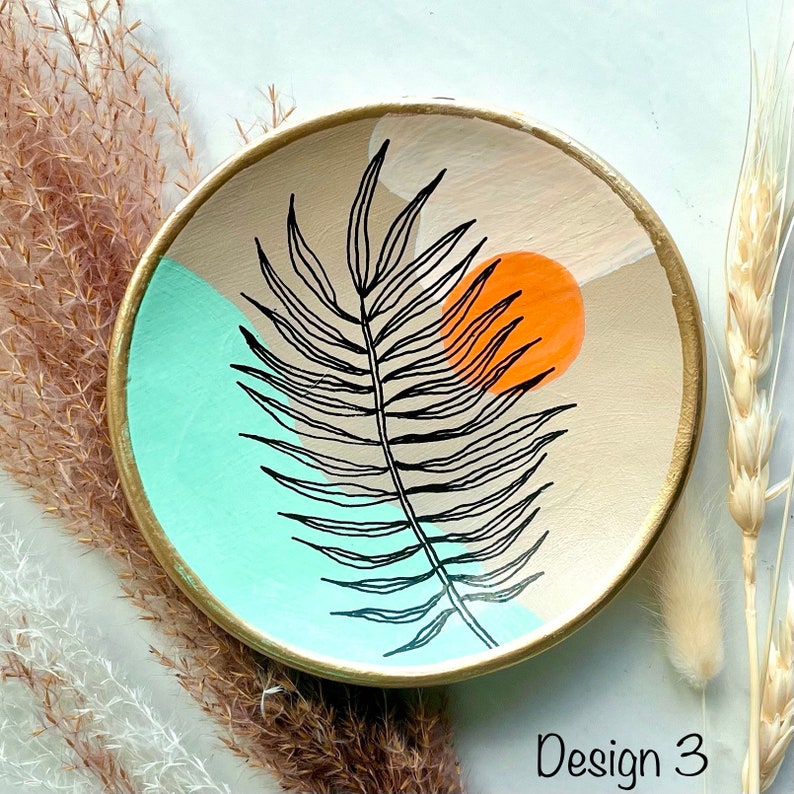 Hand Drawn Clay Plant Jewelry Dish Nature Boho Ring Dish - Etsy