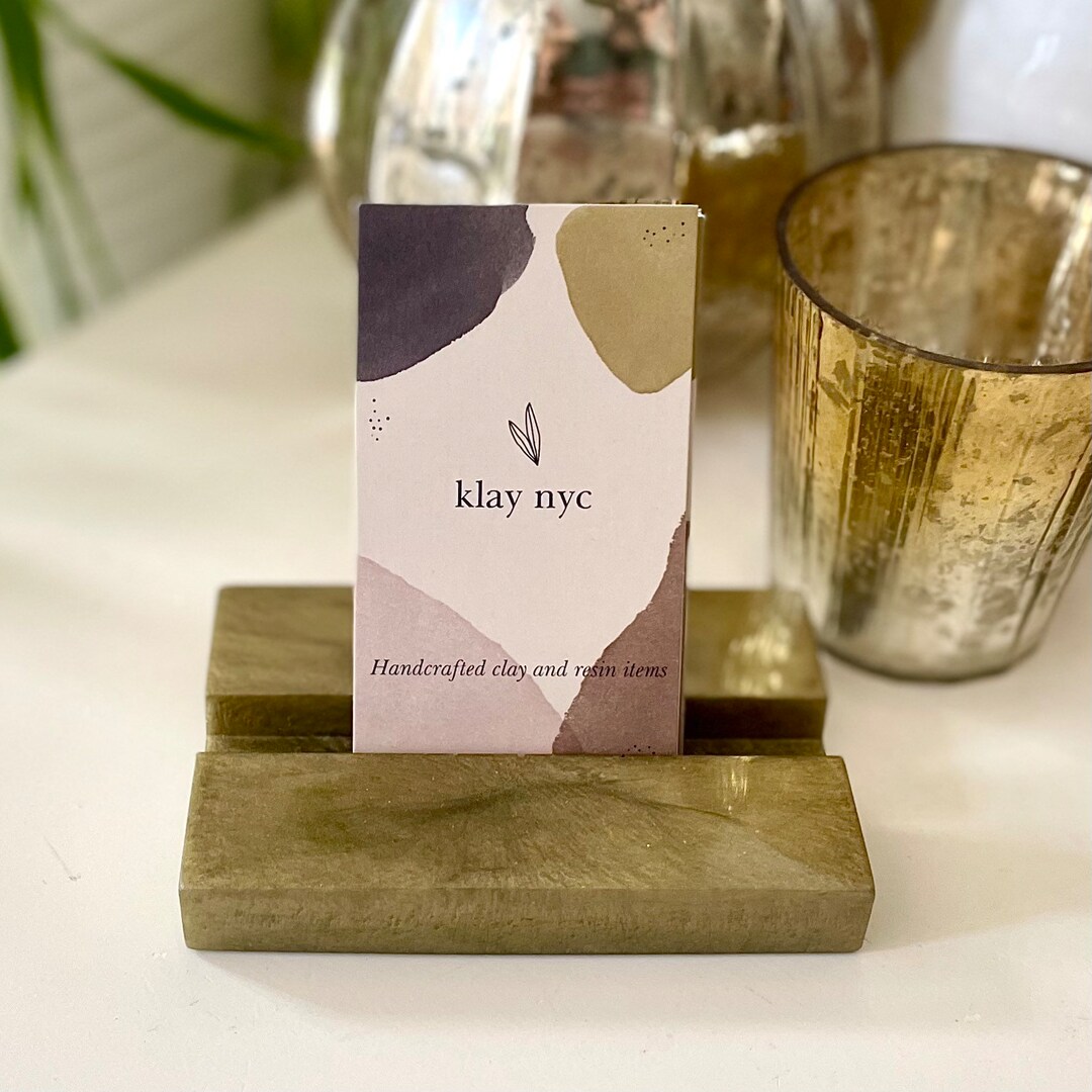 Handmade Marble Gold Business Card Holder | Office Supplies and Gift ...