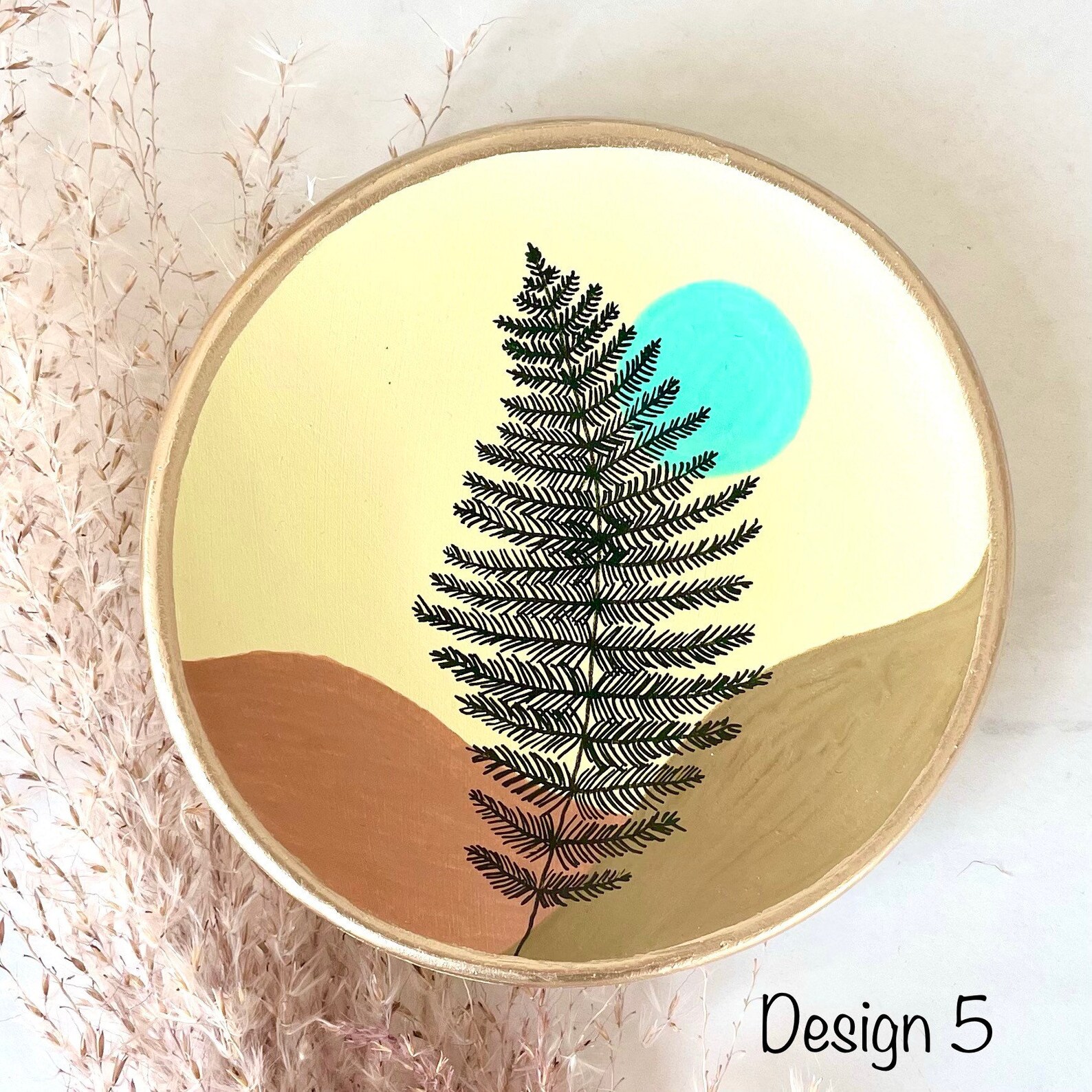 Hand Drawn Clay Plant Jewelry Dish Nature Boho Ring Dish - Etsy