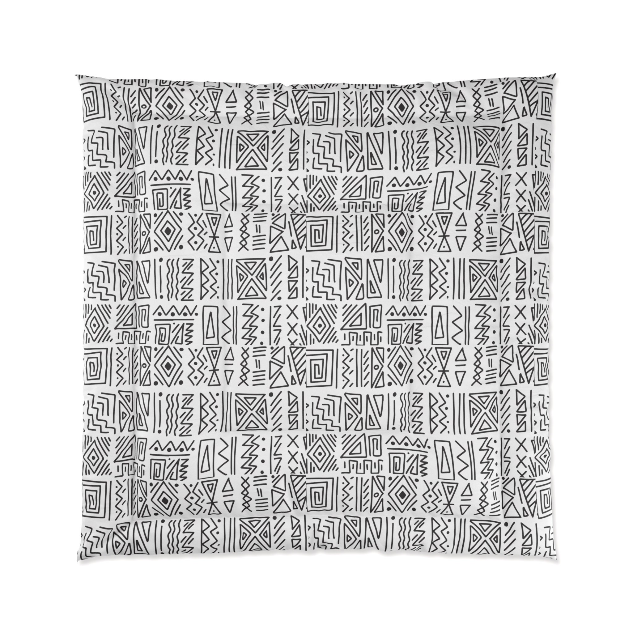 Abstract Black and White Comforter African Housewarming Gift Bedroom ...