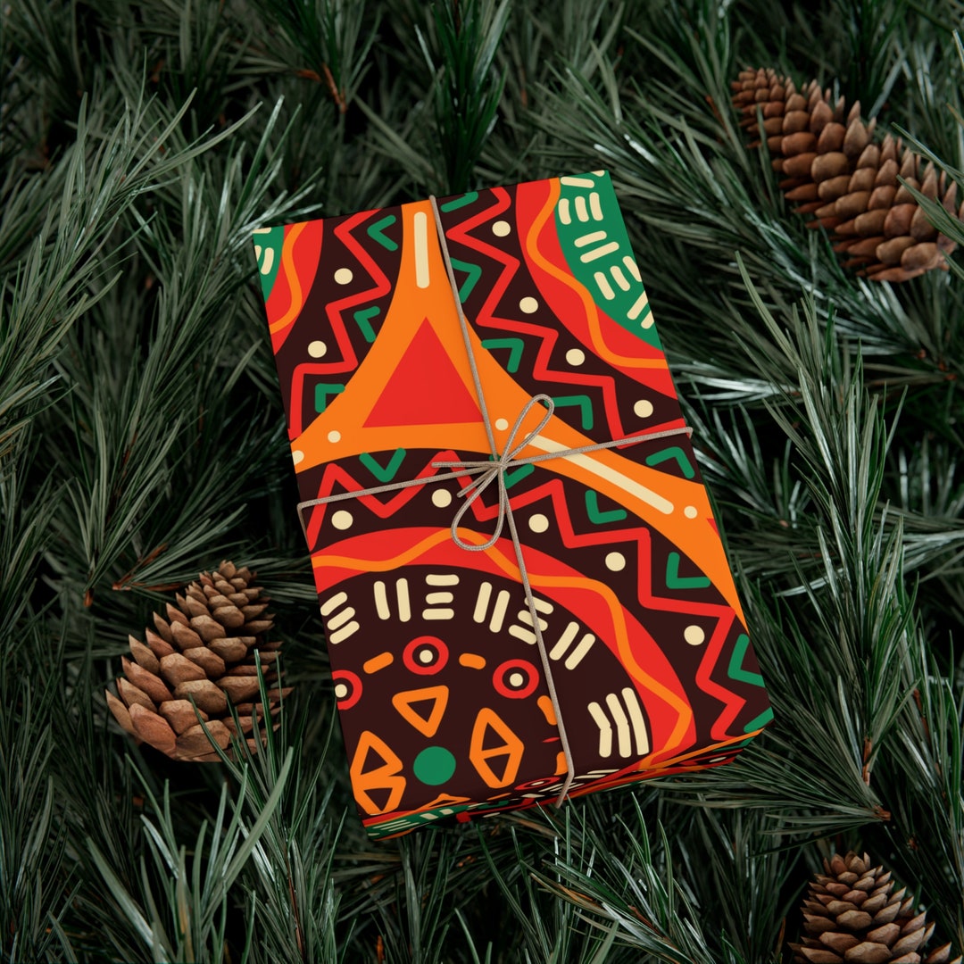 Abstract Gift Wrap Paper, Christmas Wrapping Paper, Holiday Wrapping ...