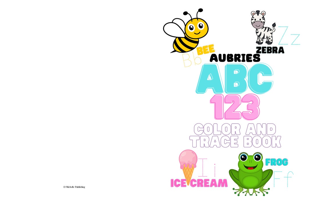 Personalized ABC & 123 Color and Trace Book - Etsy