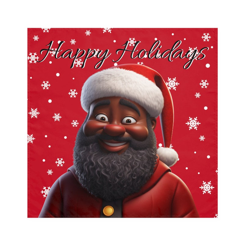 Black Santa Napkin - Etsy