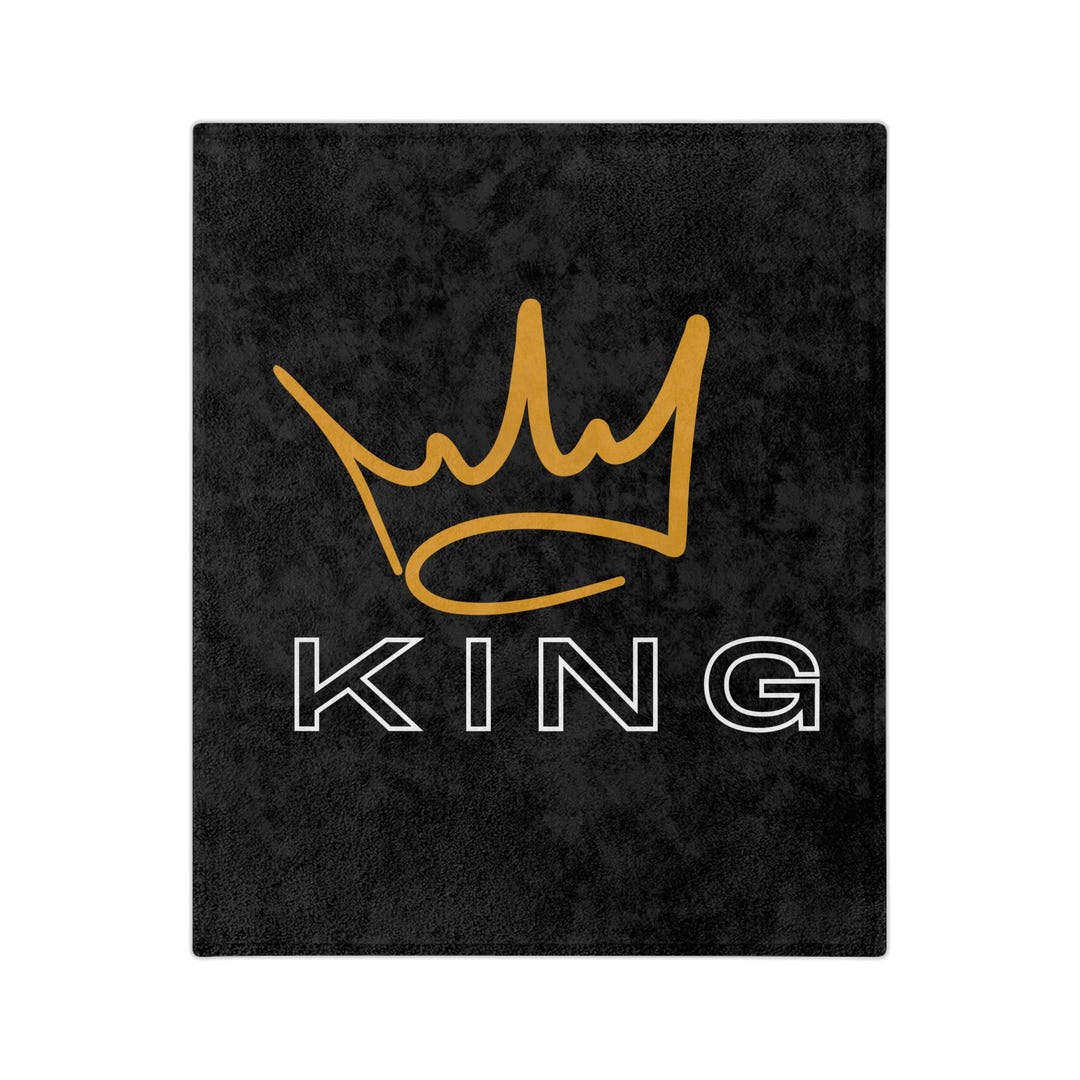 King Crown Fleece Blanket: Velveteen Microfiber Throw - Etsy