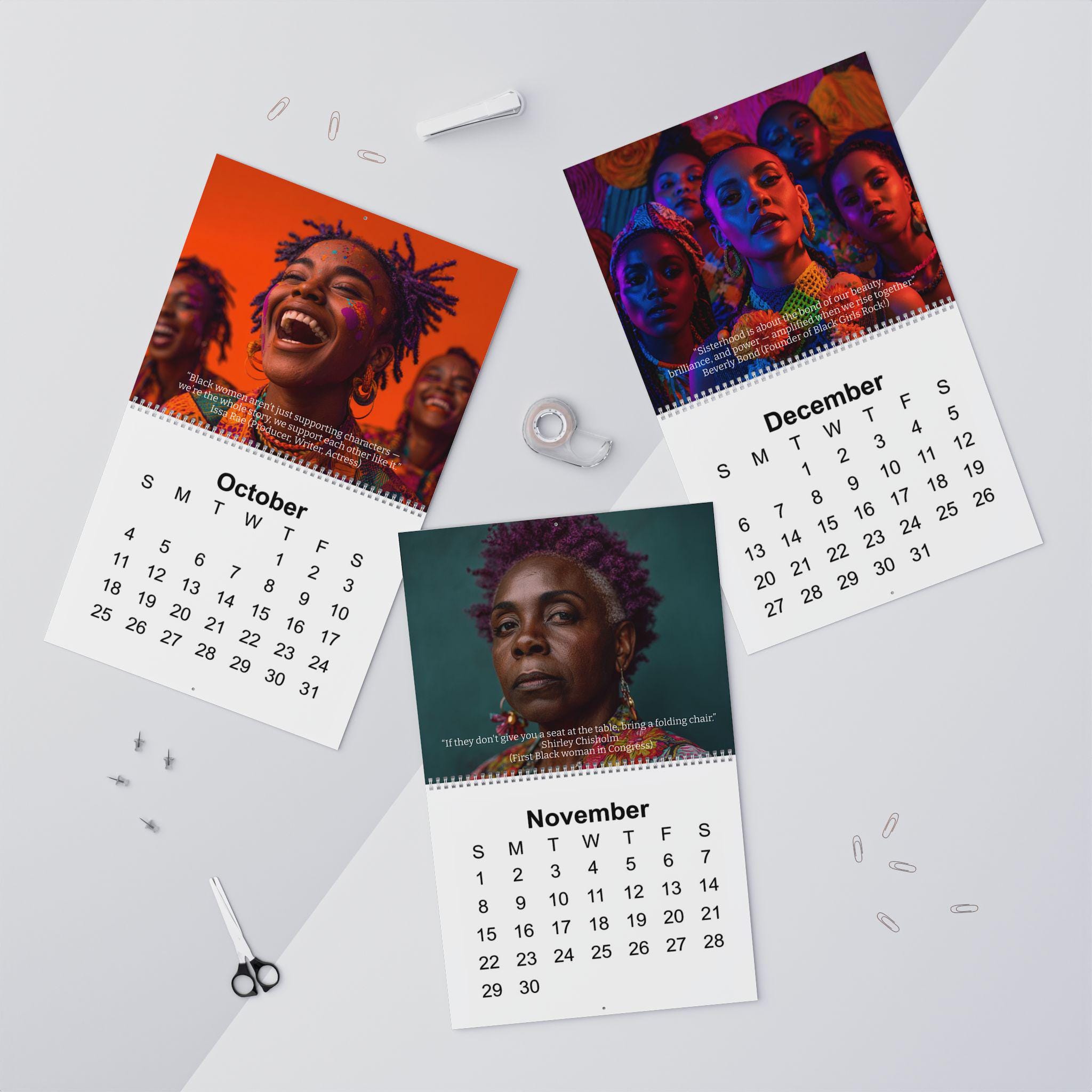 Monthly Inspirational Wall Calendars (2026) for Black Women Phenomenal ...
