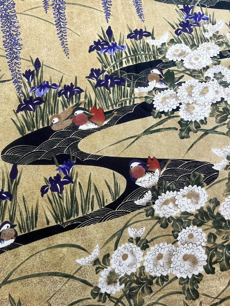 6 Yards Michael Miller Japanese Style Quilting Cotton Coordinates "fuji ...