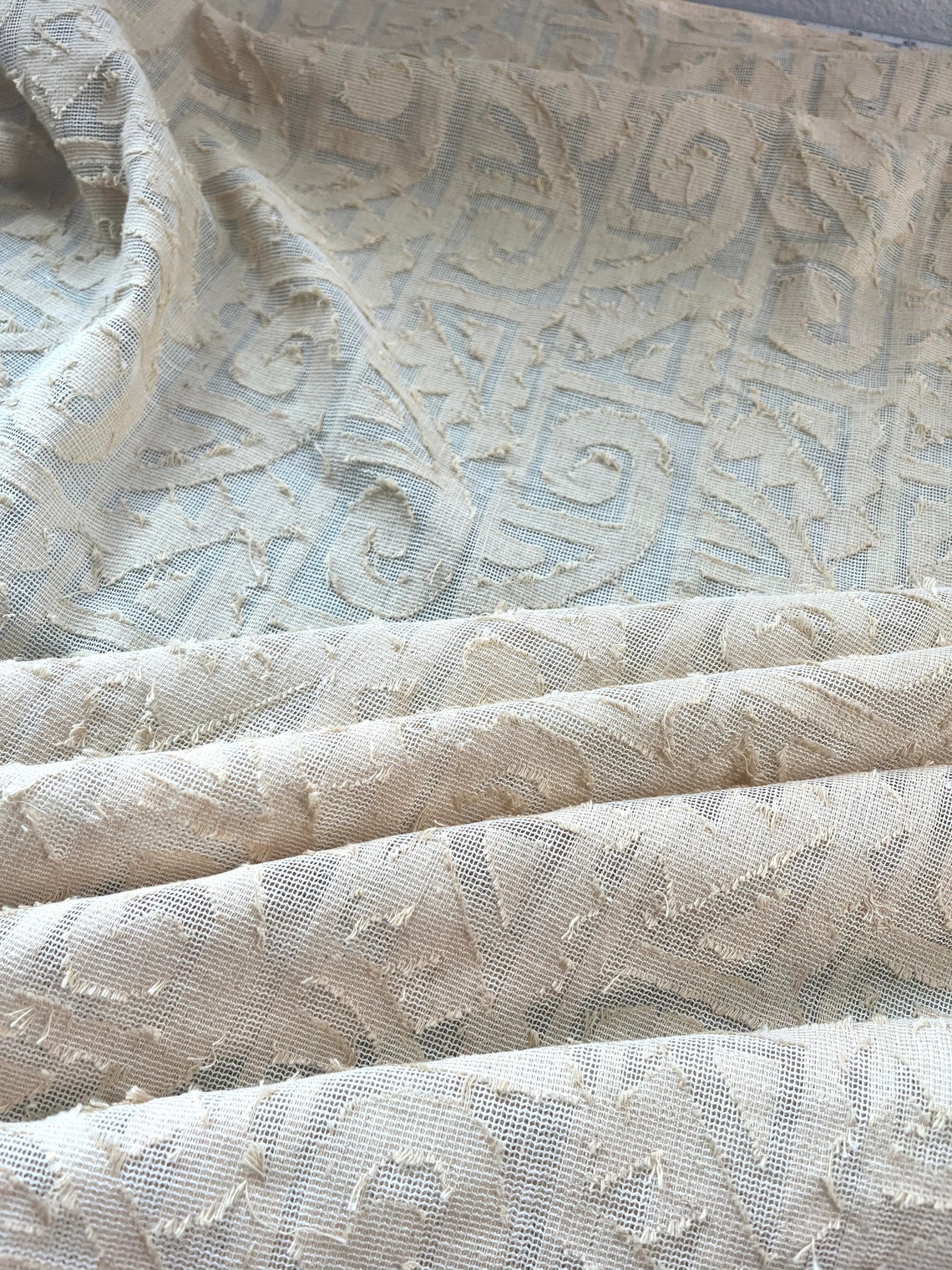 Indian Cotton Cutwork Fabric Patterned Cotton Scrim Cotton Gauze Sheer ...