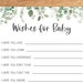 Wishes for Baby Dear Baby Cards Baby Wish Cards Baby Advice - Etsy