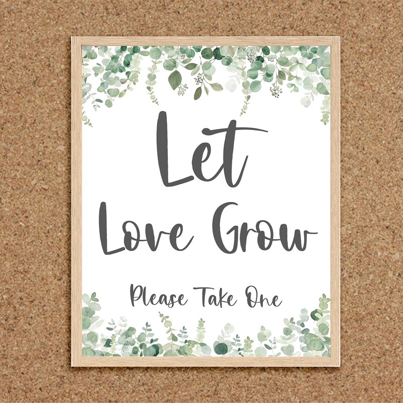 Let Love Grow Sign - Etsy