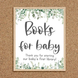 Books for Baby Sign Baby's Library Books for Baby Shower Book Request ...