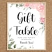 Gift Table Sign Baby Shower Gift Table Sign Sign for Gift Table Pink ...