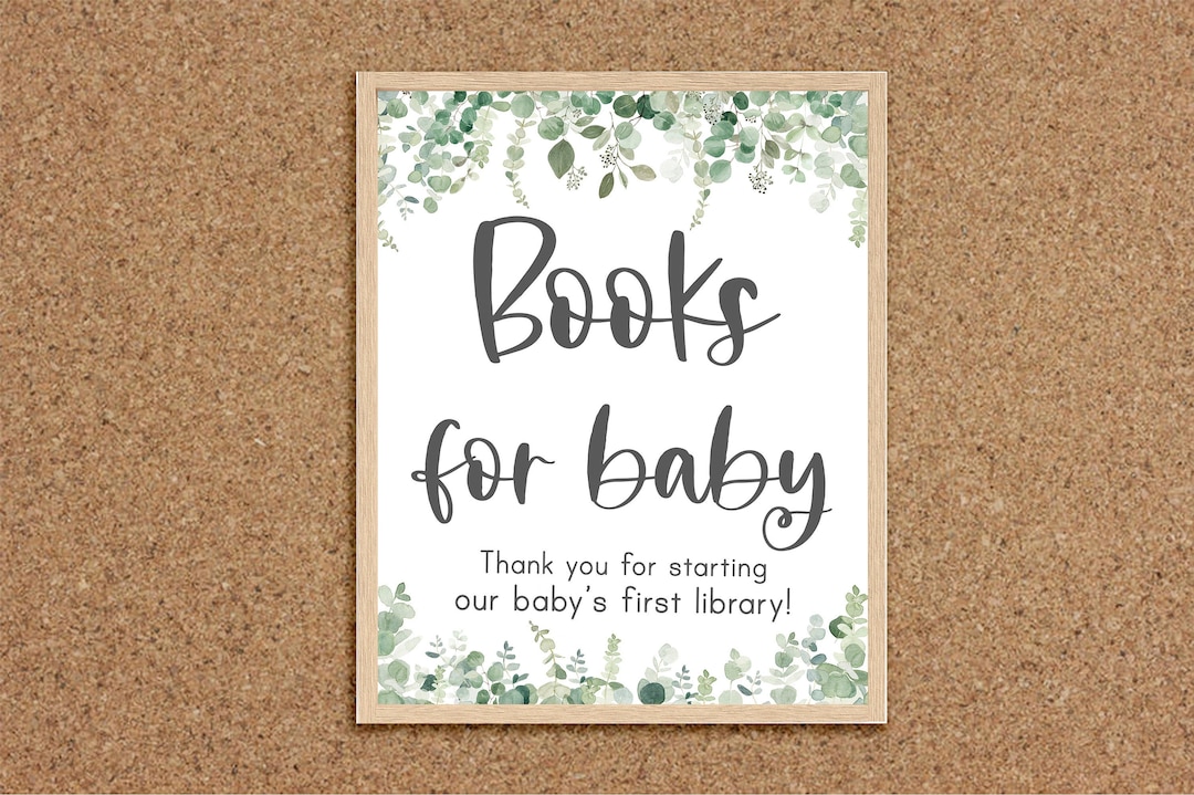Books for Baby Sign Baby's Library Books for Baby Shower Book Request ...