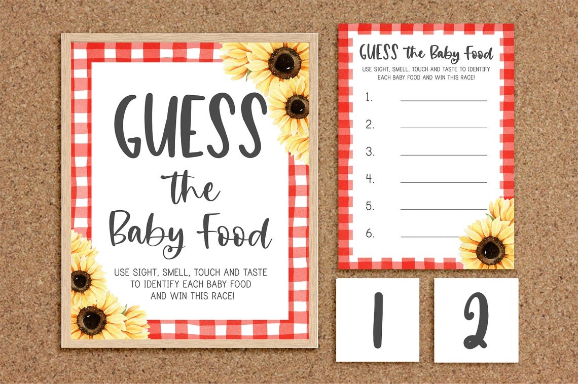 Guess the Baby Food Baby Food Guessing Game Name the Baby Food | Etsy