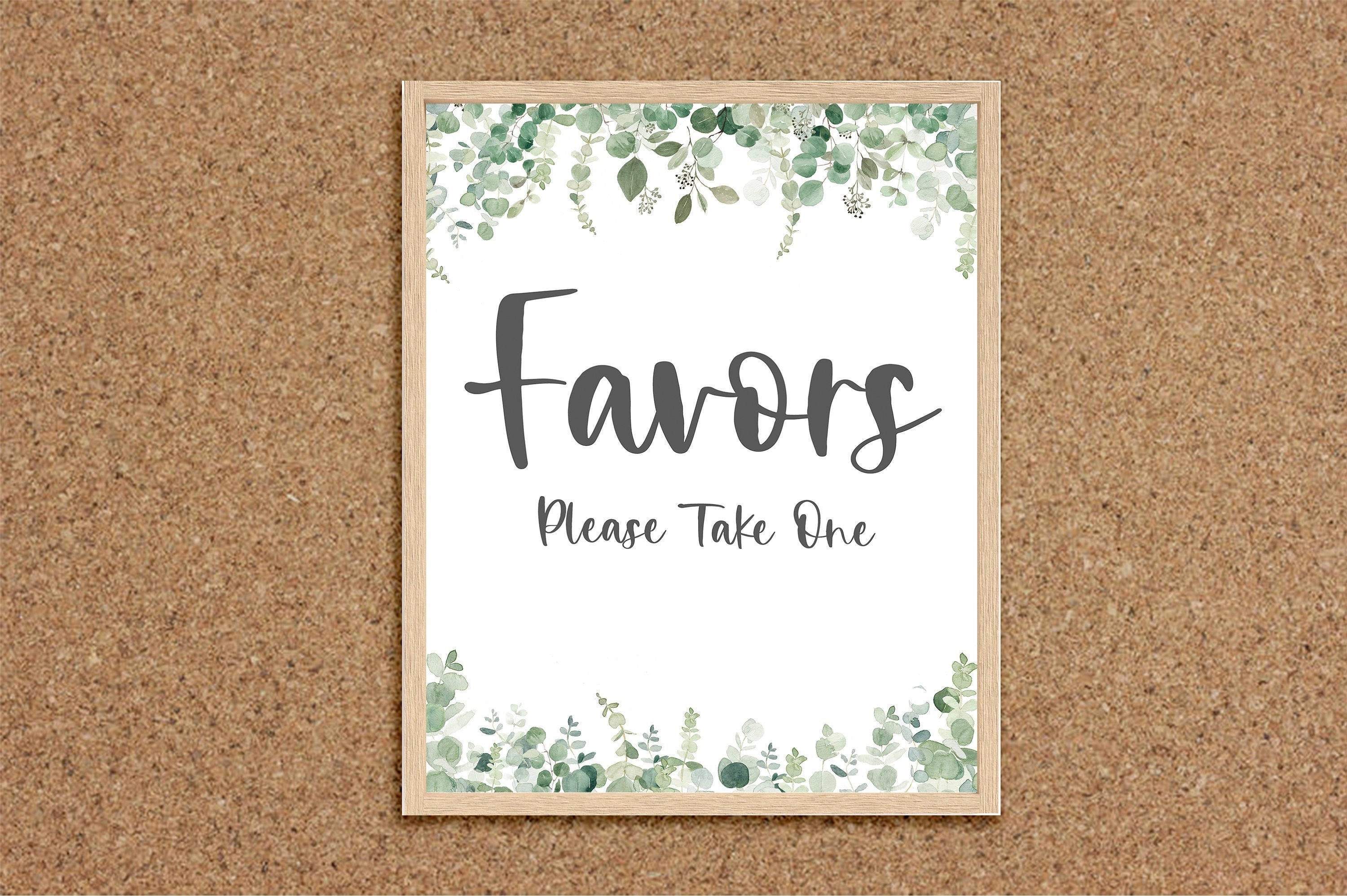 Favor Table Sign Please Take One Sign Favors Sign for Baby Shower ...