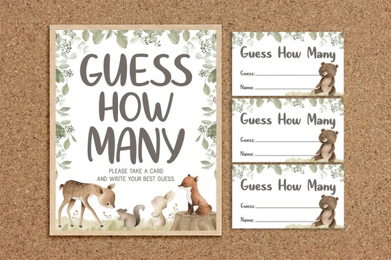Guess How Many Candies Guess How Many Kisses Guess How Many | Etsy