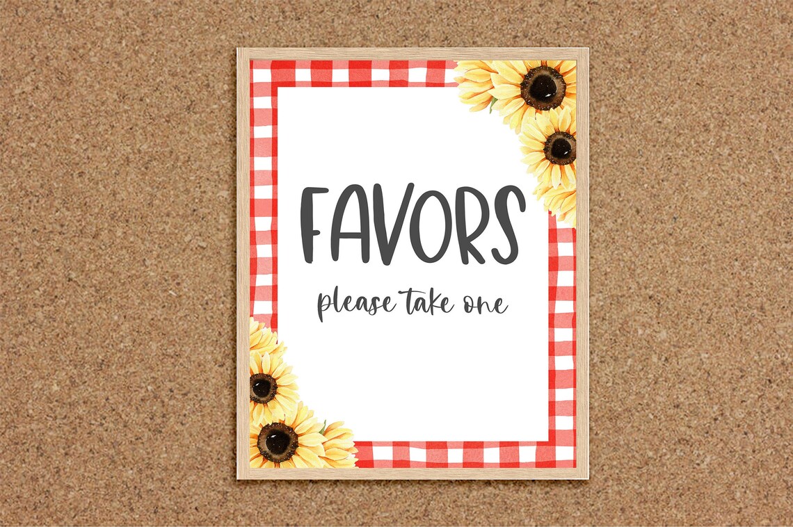 Favor Table Sign Please Take One Sign Favors Sign for Baby Shower Favor ...