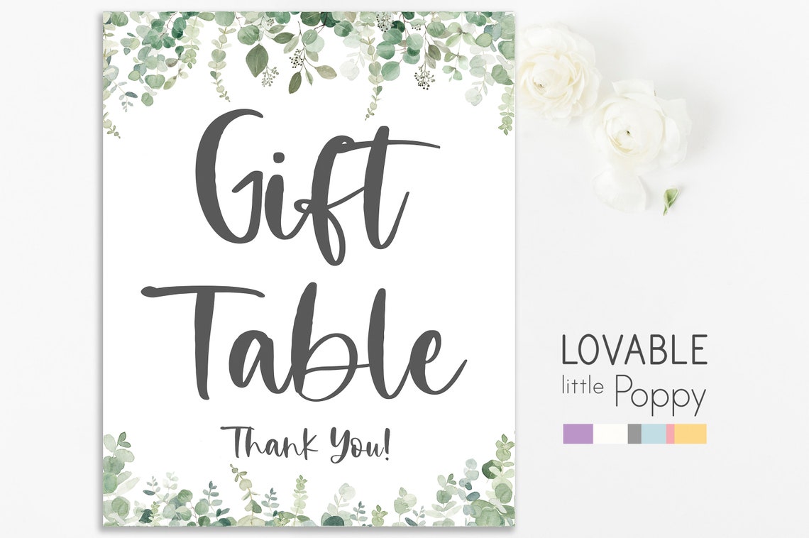 Gift Table Sign Baby Shower Gift Table Sign Sign for Gift Table ...