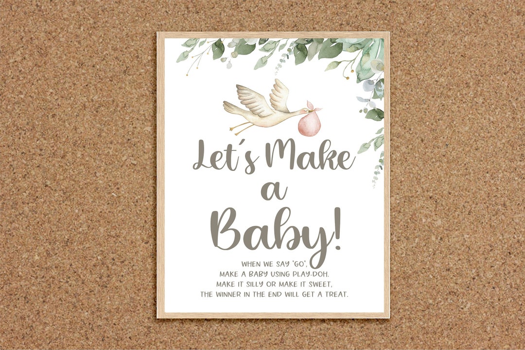 Stork Baby Shower Games Girl Lets Make a Baby Let's Make a Baby Game ...