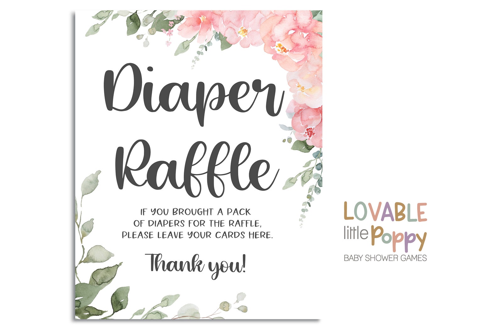Diaper Raffle Sign Diaper Raffle Cards Diaper Raffle Ticket - Etsy