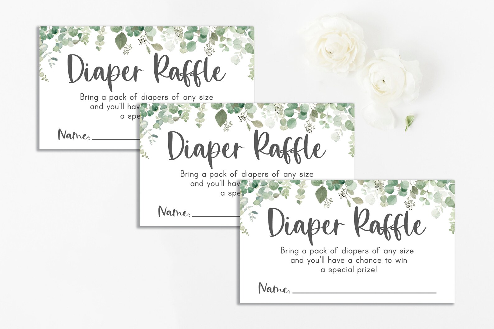 Eucalyptus Diaper Raffle Diaper Raffle Sign Greenery Bring - Etsy