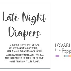 Late Night Diapers Late Night Diaper Sign Diaper Messages Diaper ...