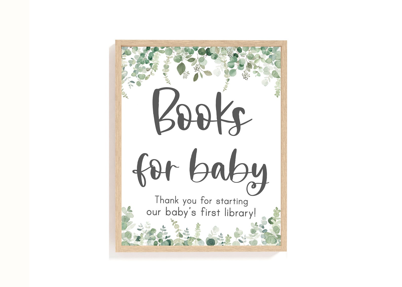 Books for Baby Sign Baby's Library Books for Baby Shower - Etsy
