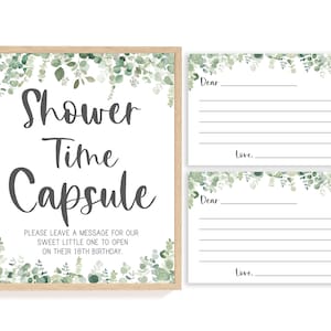 Time Capsule Sign Baby Shower Time Capsule Baby Time Capsule Card ...