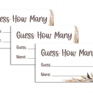 Guess How Many Guess How Many Kisses Guess How Many Candies Boho Baby ...