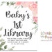 Babys First Library Sign Baby Shower Guestbook Sign Books for Baby Pink ...