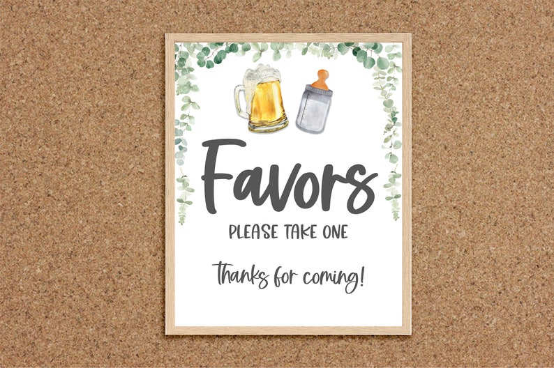 Favor Table Sign Please Take One Sign Favors Sign for Baby - Etsy