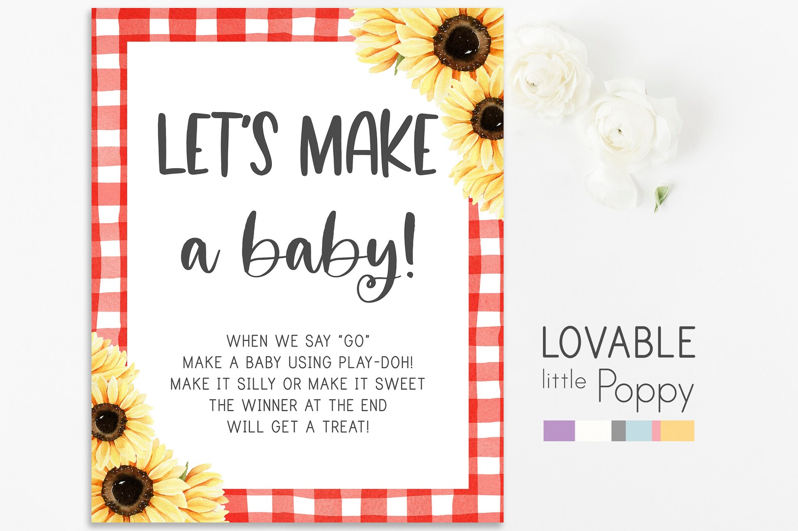 Make a Baby Game Lets Make a Baby Play Doh Baby Game Barbecue | Etsy