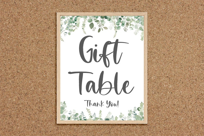 Gift Table Sign Baby Shower Gift Table Sign Sign for Gift Table ...