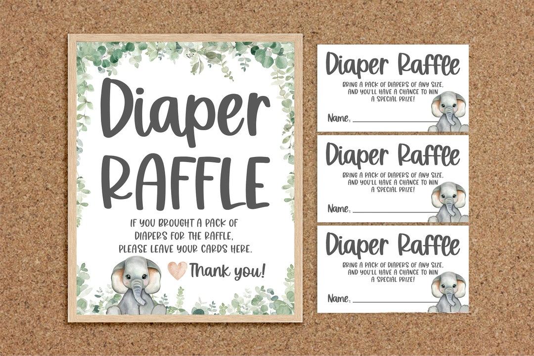 Diaper Raffle Diaper Request Bring Diapers Cards Diaper Raffle Ticket ...