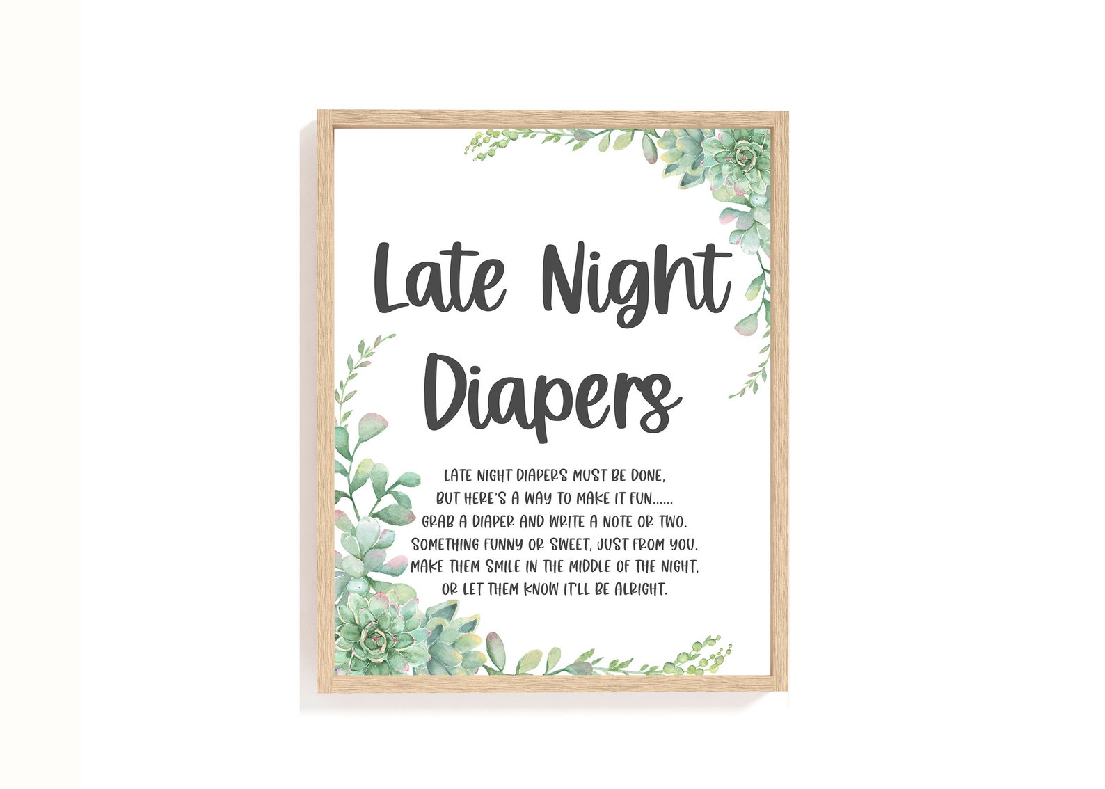 Late Night Diapers Late Night Diaper Sign Diaper Messages Diaper ...