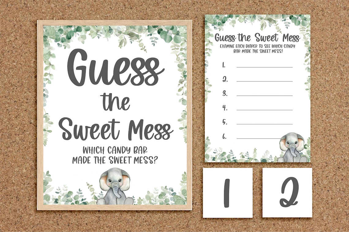 Guess the Mess Dirty Diaper Game Poopy Diaper Game Candy - Etsy