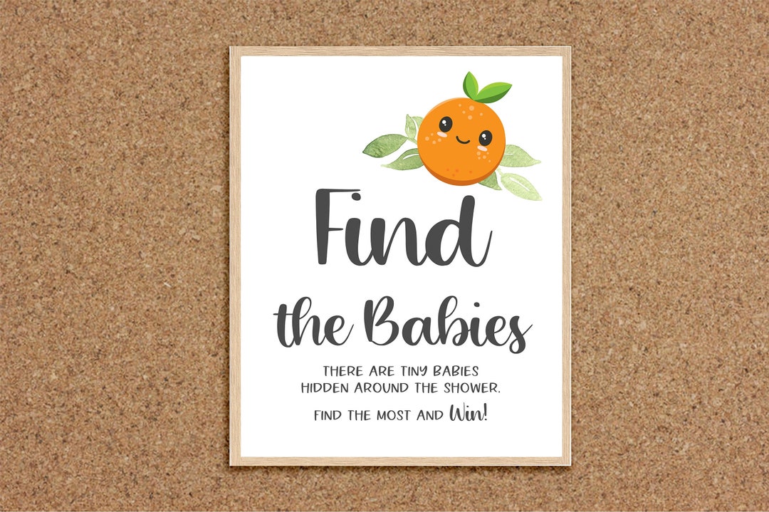 Little Cutie Baby Shower- Find the Baby Game-find the Babies Cutie Baby ...