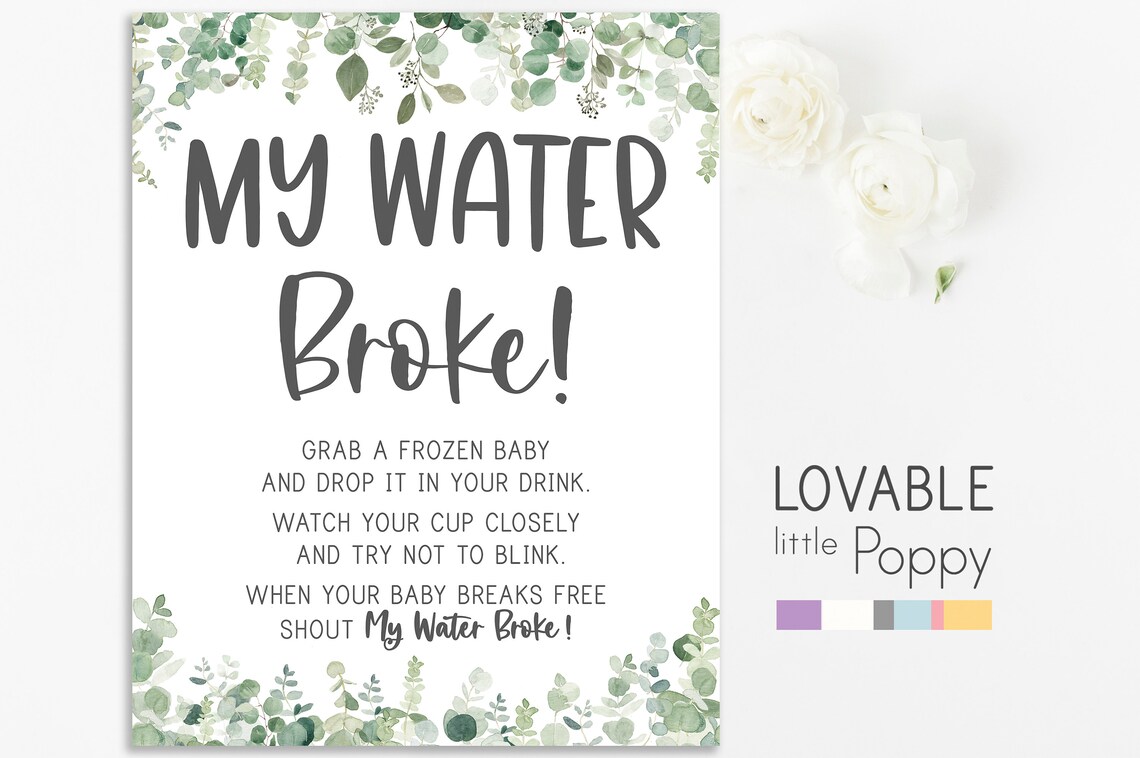 My Water Broke Game Water Broke Game Ice Cube Baby Game Frozen | Etsy