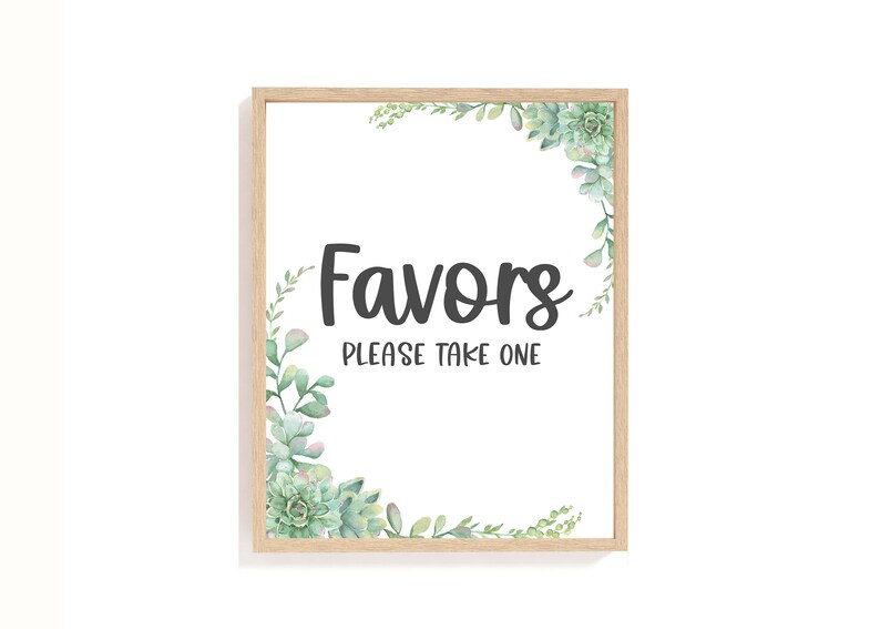 Favor Table Sign Please Take One Sign Favors Sign for Baby Shower ...
