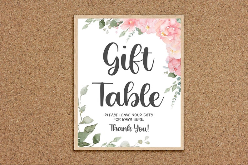 Gift Table Sign Baby Shower Gift Table Sign Sign for Gift - Etsy