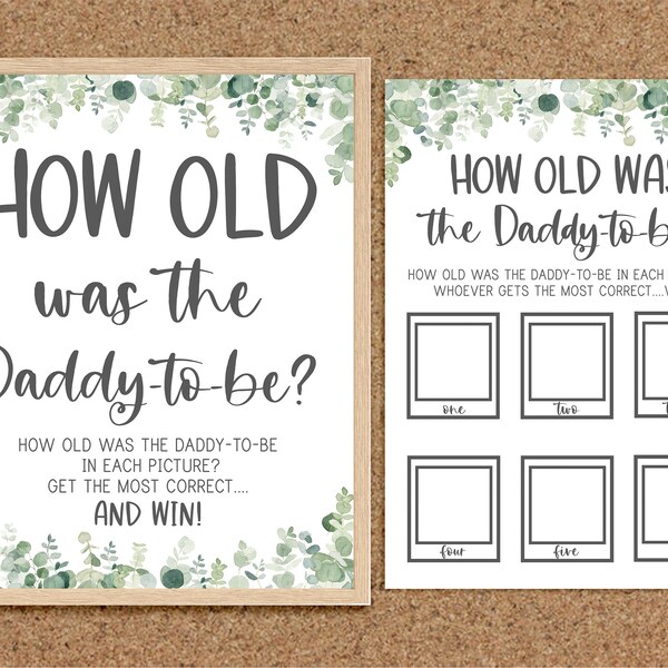 Guess the Age Baby Shower Game - Etsy