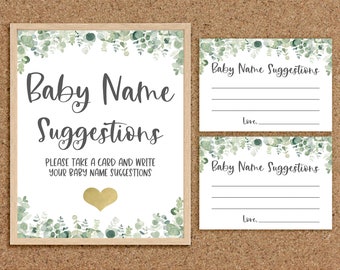 Baby Name Suggestion Card - Etsy